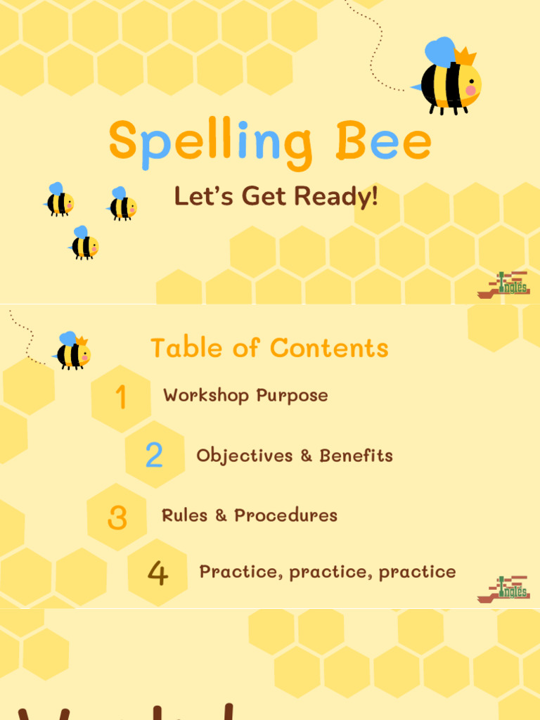 Spelling Bee Workshop | PDF | Spelling | Writing