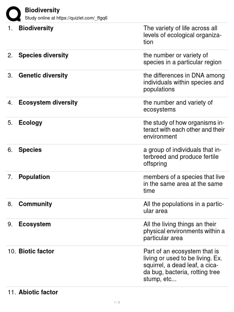 Biodiversity Basics for Students | PDF | Biodiversity | Ecosystem