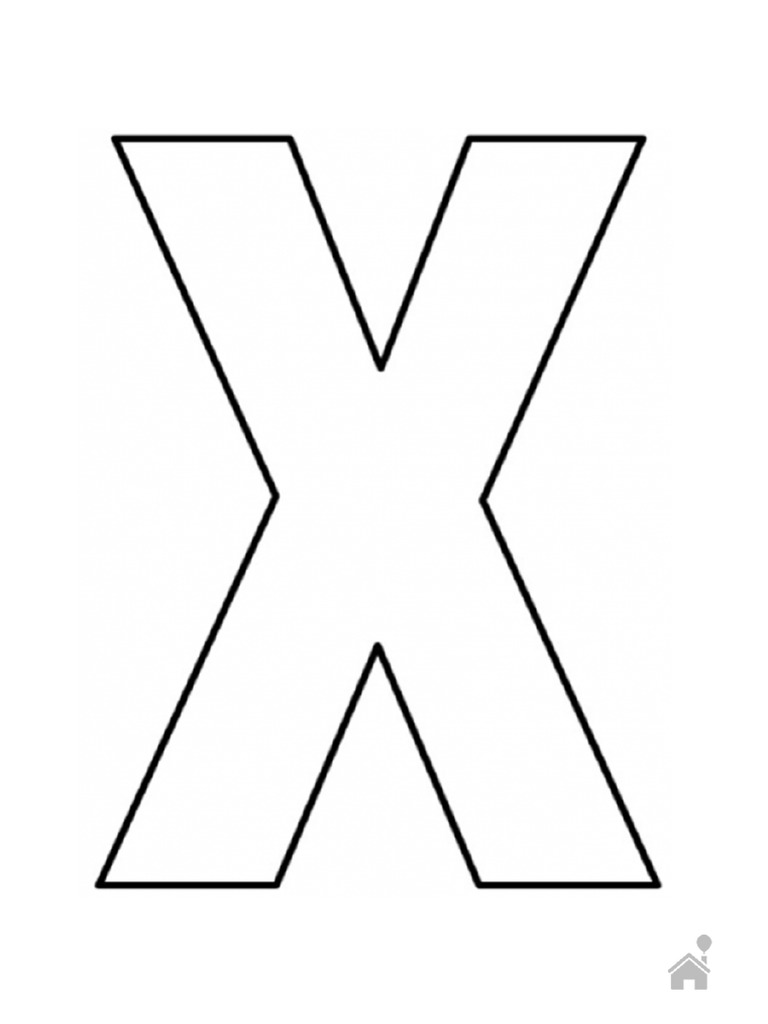 Moldes de Letras para Imprimir X Maiusculo Grande | PDF