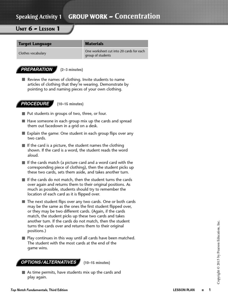 UNIT_06_Speaking_Activities | PDF | Clothing | Fashion