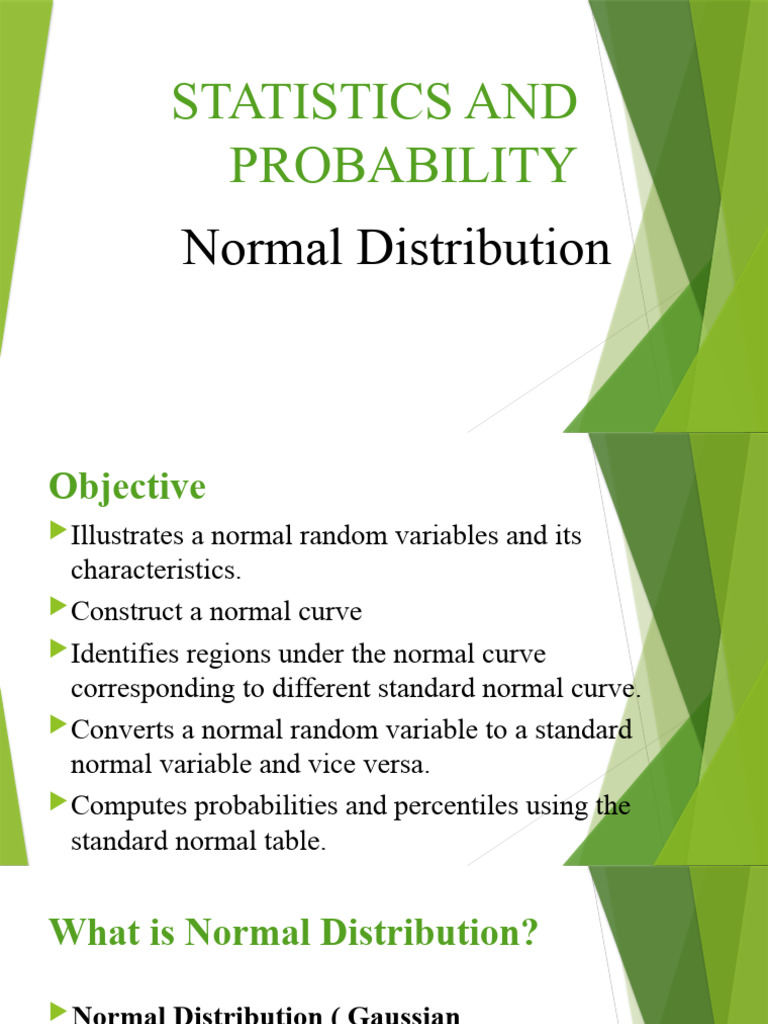 Statistics and Probability-Normal Distribution (Autosaved) | PDF ...