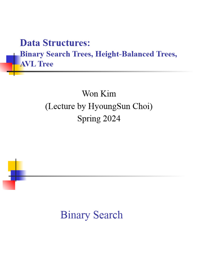 2024 2 Binary Search Trees | PDF | Algorithms And Data Structures