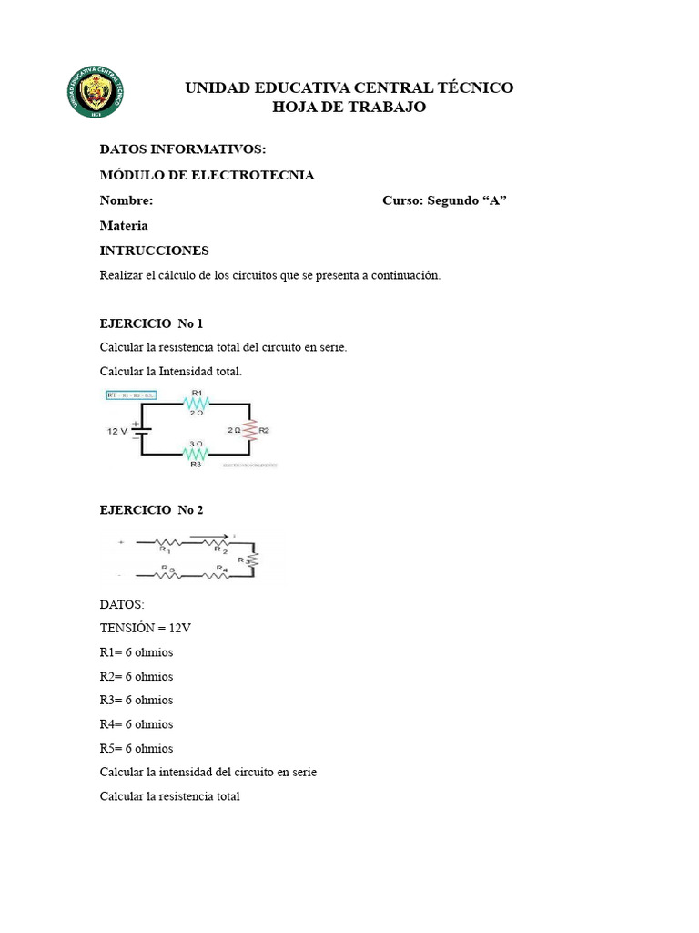Calculo de Circuitos | PDF