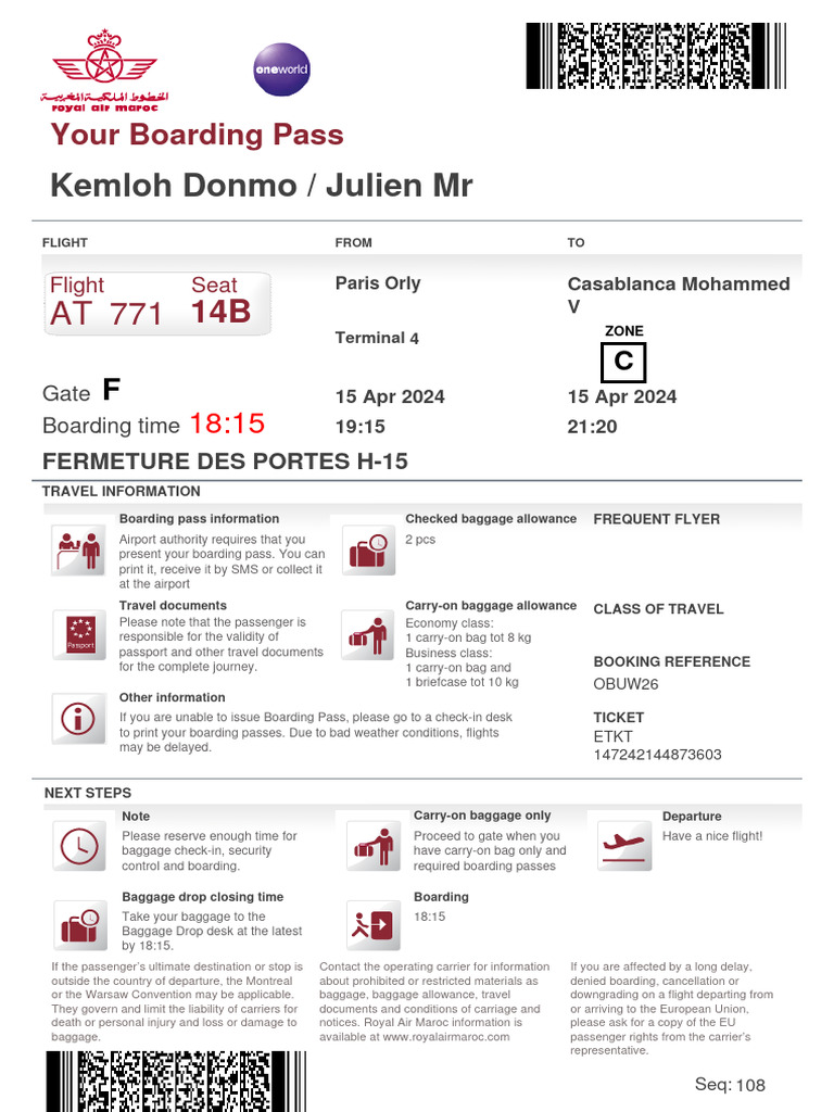 Boarding Pass | PDF | Baggage | Transport