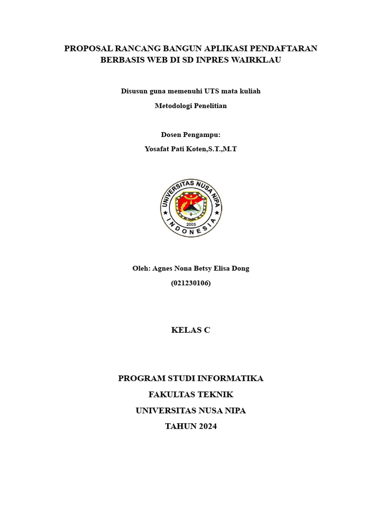 Metopen Proposal | PDF | Karier & Perkembangan | Bisnis