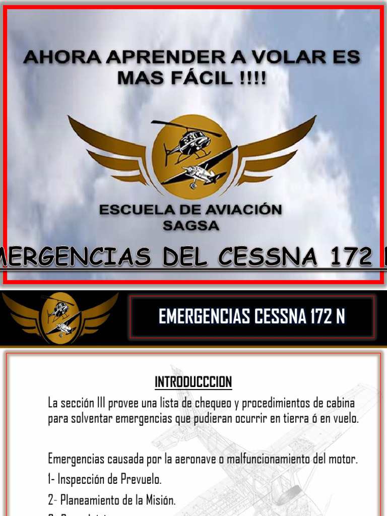 Procedimientos de Emergencia Cessna 172 | PDF