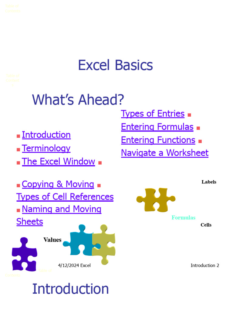 Excel BasicsPDF | PDF | Microsoft Excel | Spreadsheet