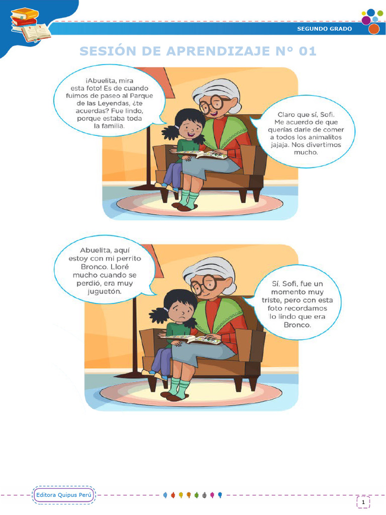 Anexo de Sesiones de Aprendizaje - Semana 1 - UD III - Editora Quipus Perú | PDF | Sentidos ...