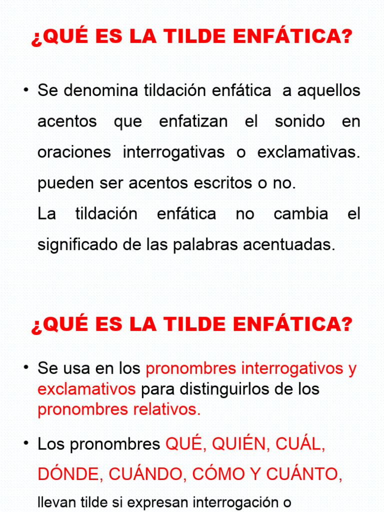 La Tilde Enfática | PDF | Lingüística