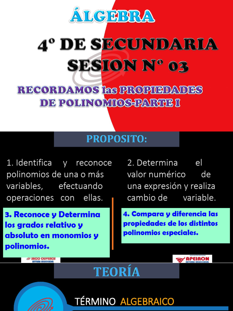 Guía de Polinomios y Operaciones | PDF | Variable (Matemáticas ...
