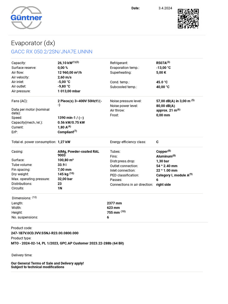 Gacc RX 050 2 2SN Jna7e Unnn | PDF | Pressure | Mechanical Engineering