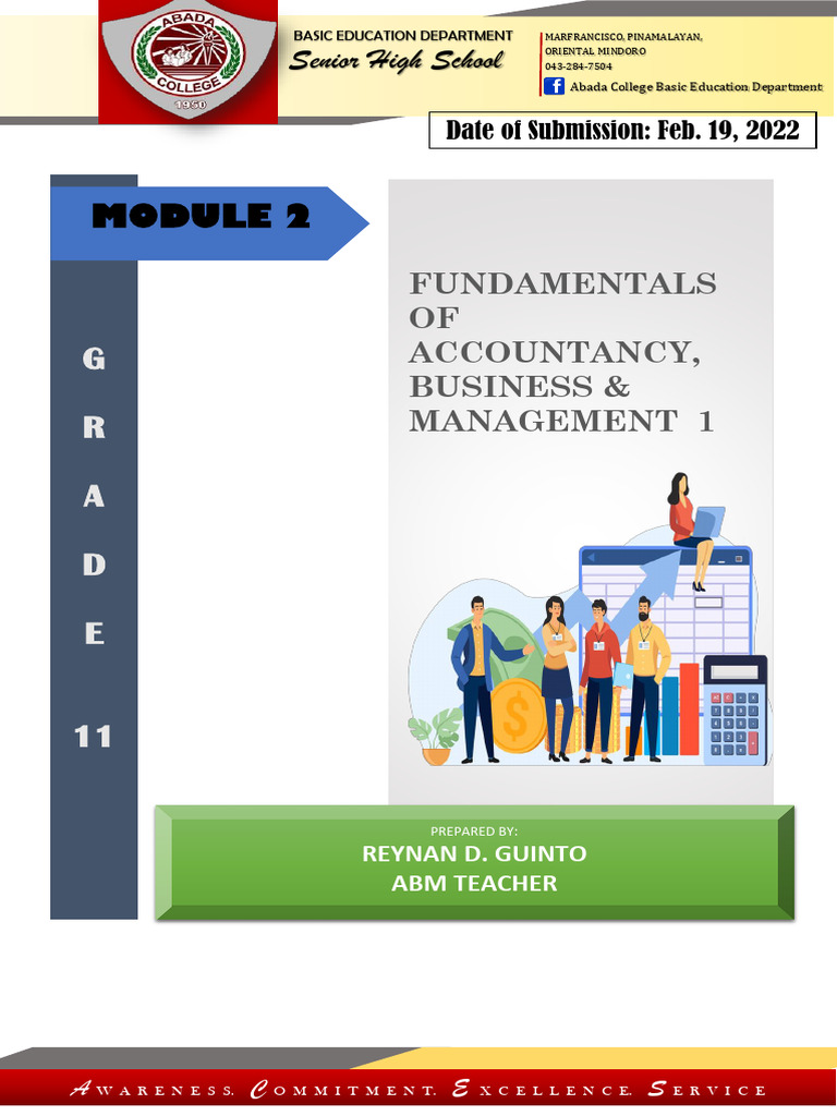 2nd Sem ABM1 Mod2 | PDF | Equity (Finance) | Expense