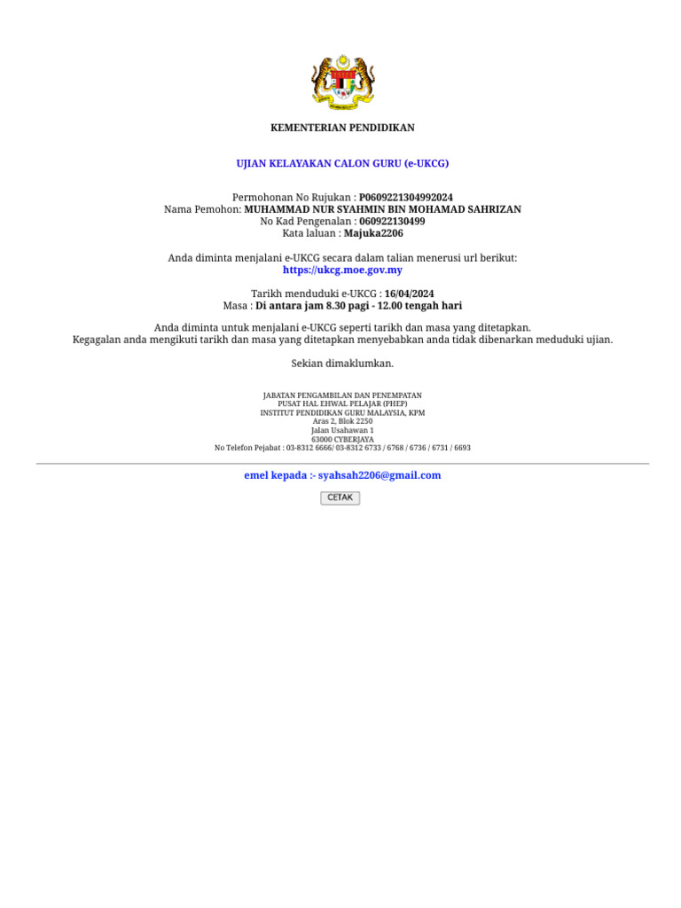 PISMP 2024 - Kementerian Pendidikan Malaysia | PDF