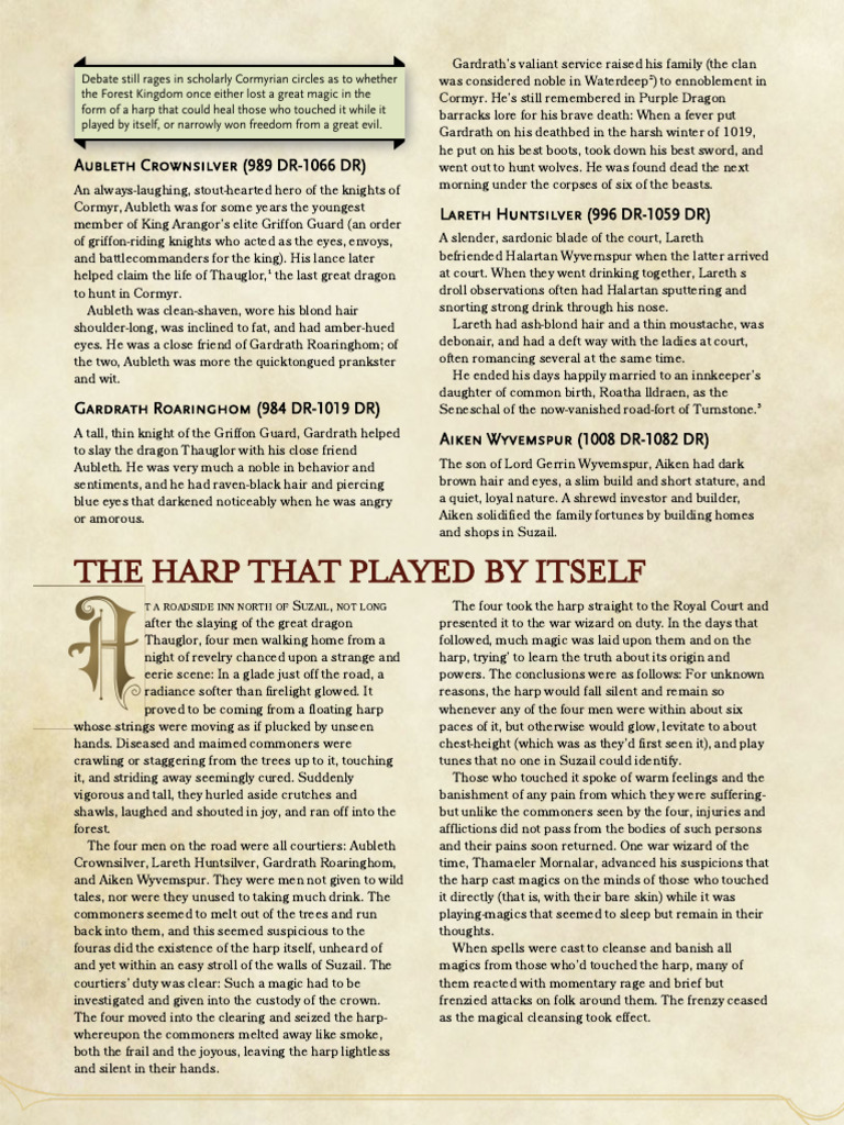 ( (Note Debate Still Rages in Scholarly Cormyrian Circles As To Whether ...