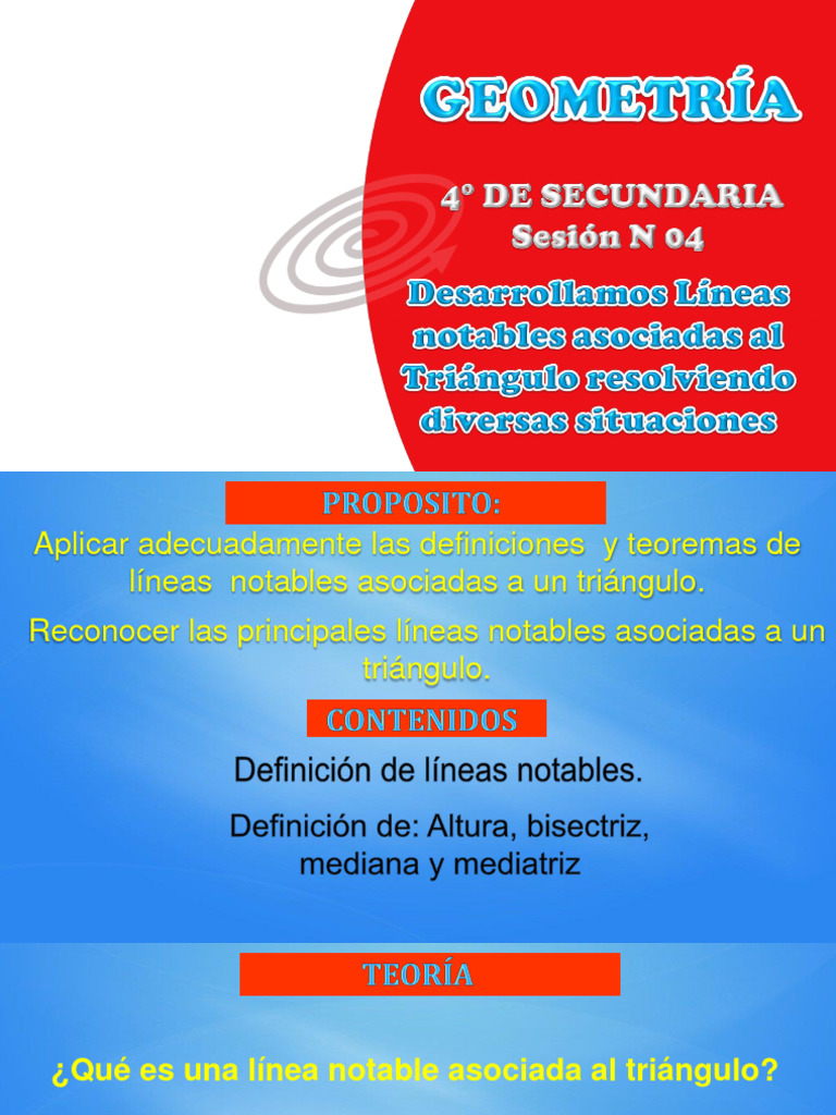Lineas Notables Asociadas Al Triángulo-Cuarto | PDF | Triángulo ...