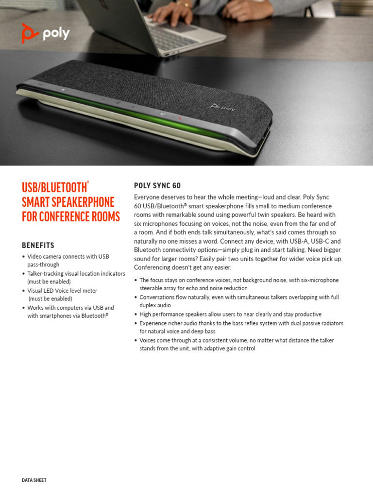 Poly Sync 60 Ds en | PDF | Usb | Bluetooth