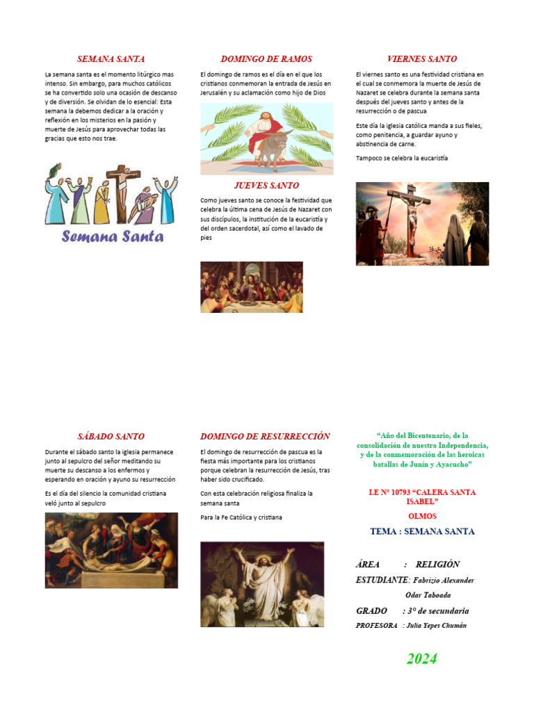 Semana Santa | PDF | Pascua de Resurrección | Jesús