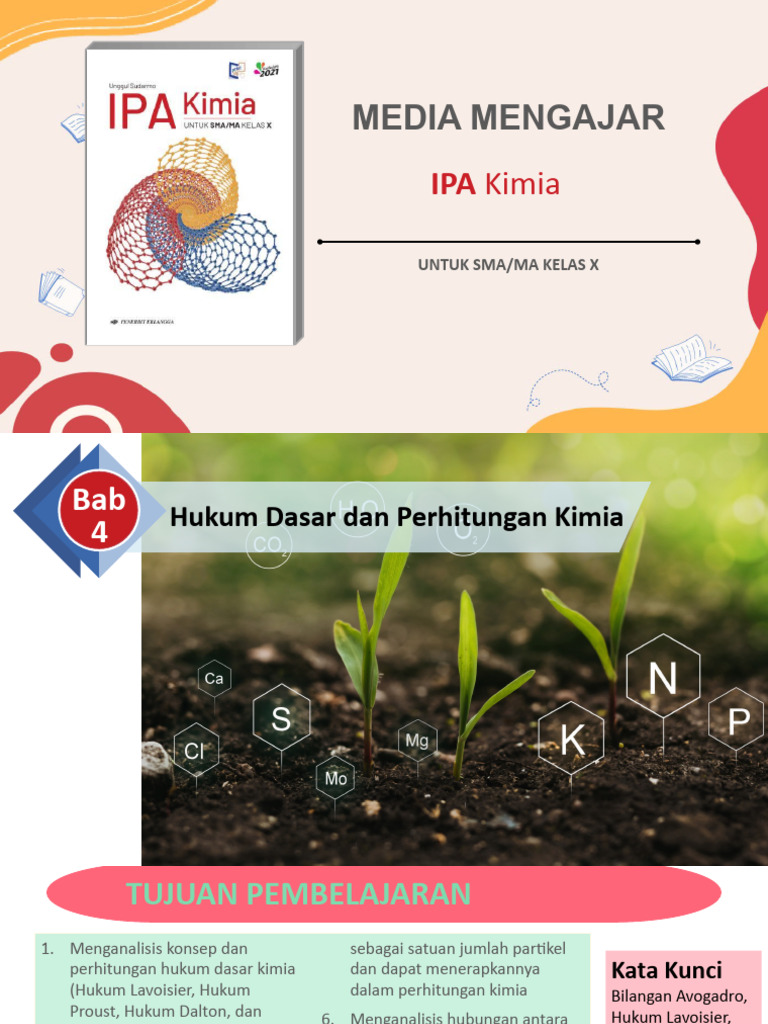 BAB 4 - HUKUM DASAR DAN PERHITUNGAN KIMIA (IPA KIMIA X KurMer) | PDF