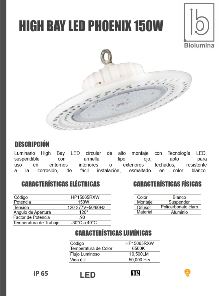High Bay Led Phoenix 150W | PDF