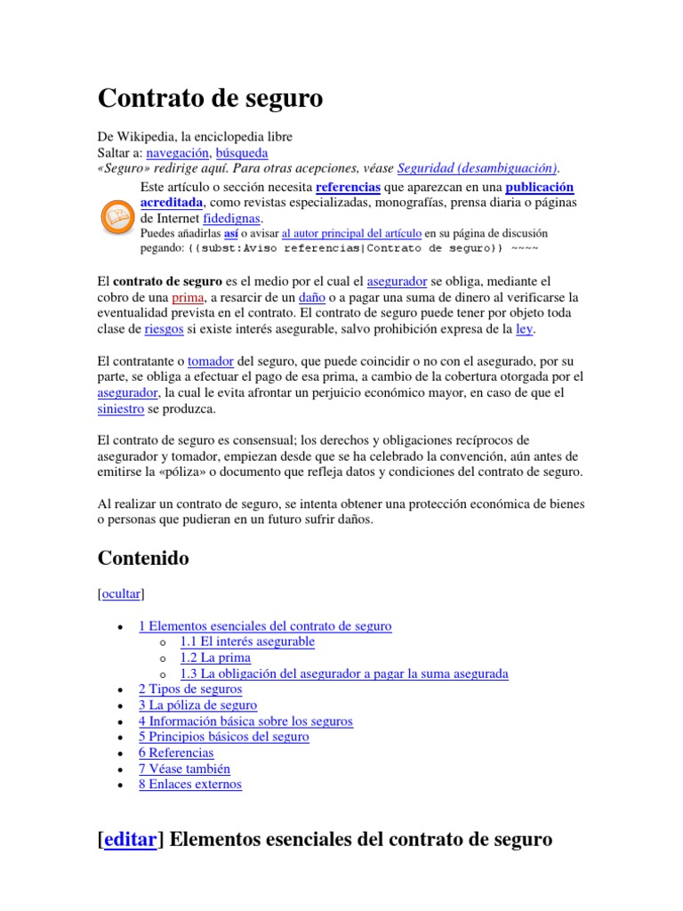 Contrato de Seguro | PDF | Póliza de seguros | Seguro