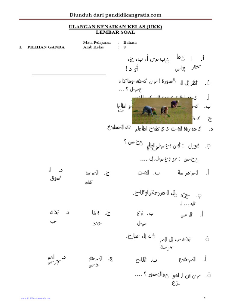 Soal B. Arab 8 - Pendidikangratis | PDF