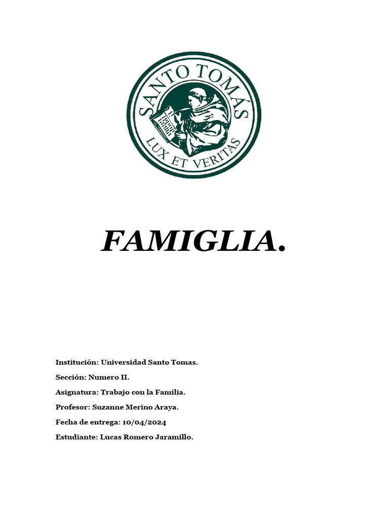 Famiglia | PDF | Familia | Sociedad