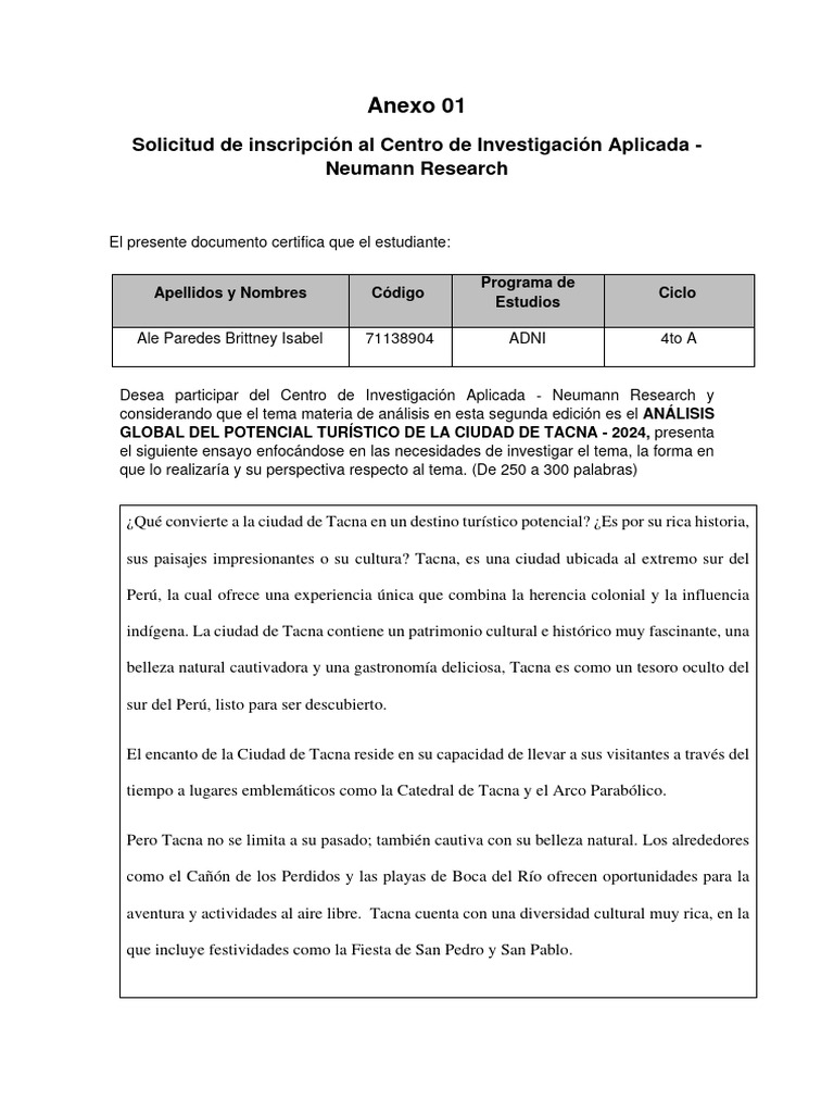 Anexo 01 - Neumann Research | PDF