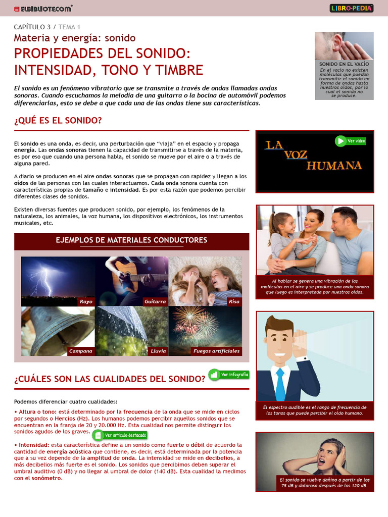 Propiedades Del Sonido | PDF | Sonido | Decibel