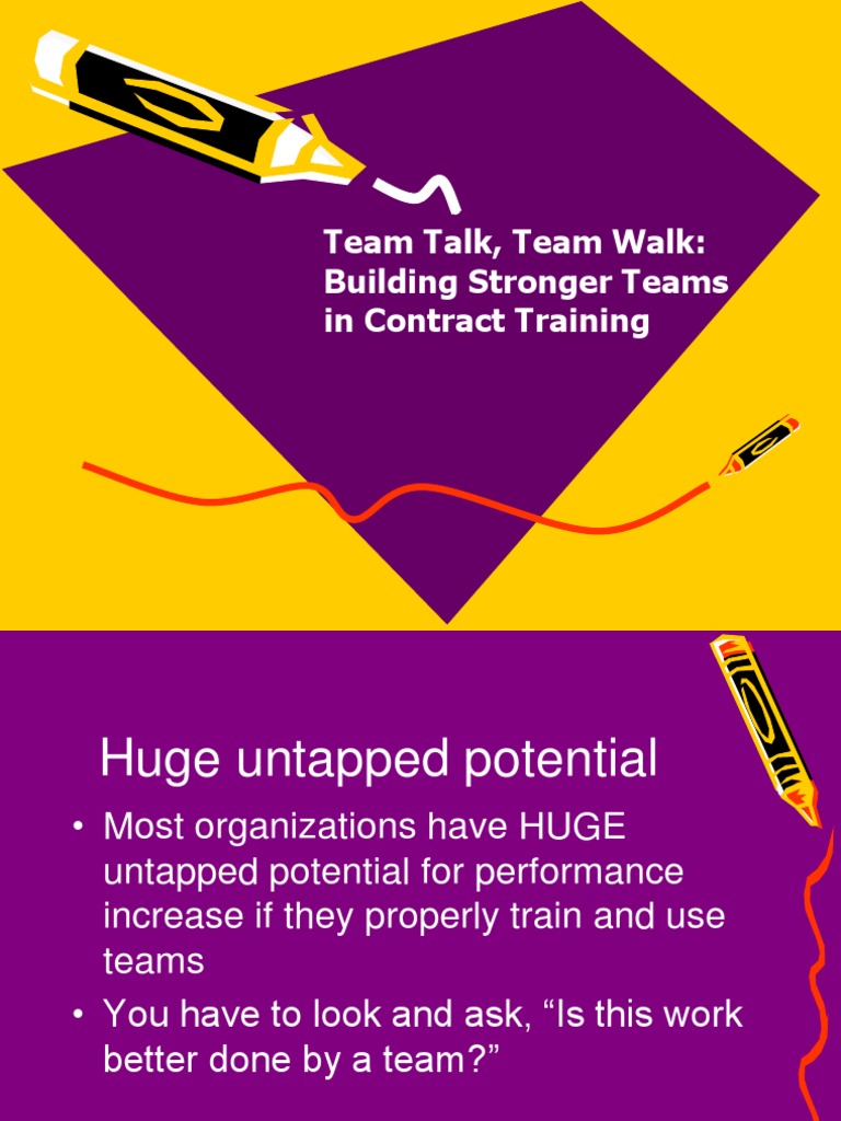 Team Talk, Team Walk: Building Stronger Teams in Contract Training ...
