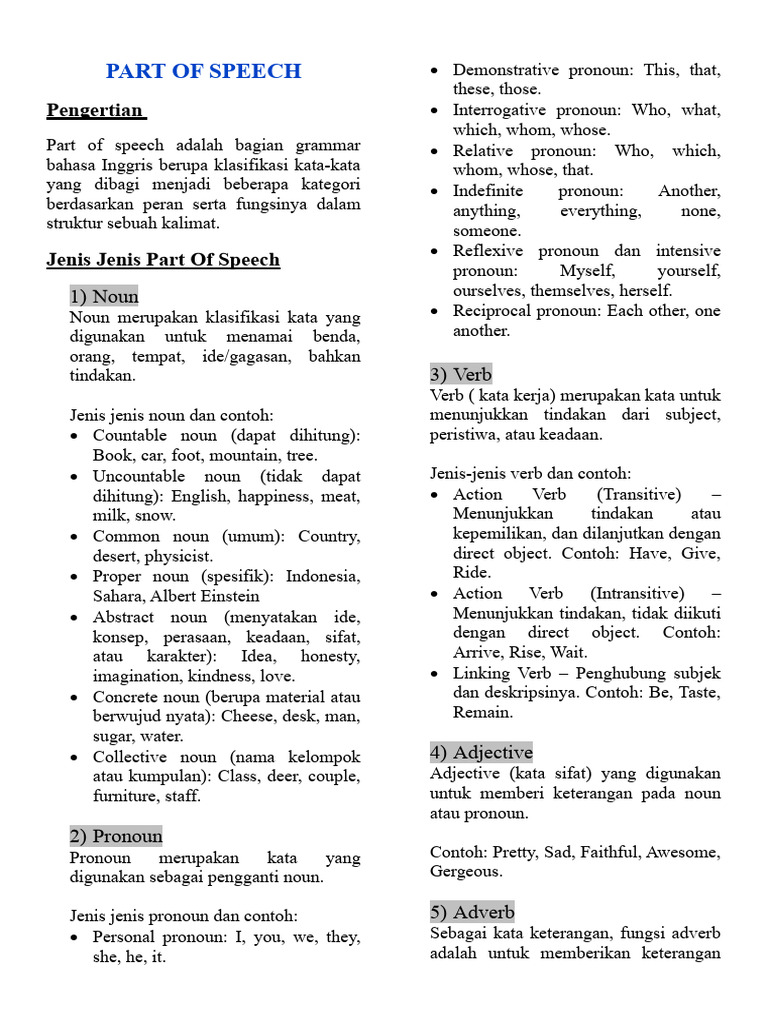 Part of Speech | PDF