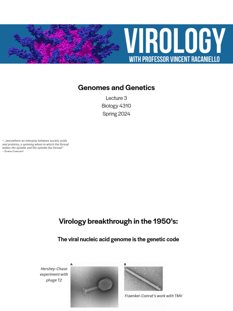 Genomes and Genetics: Biology 4310 Spring 2024 | PDF | Virus | Virology