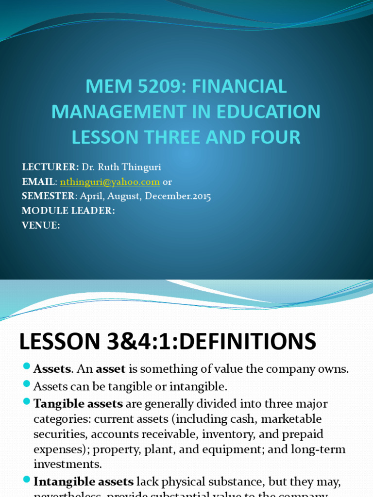 Mem Financial Management-Powerpoint Lesson Two 3 - 4 | PDF | Debits And ...