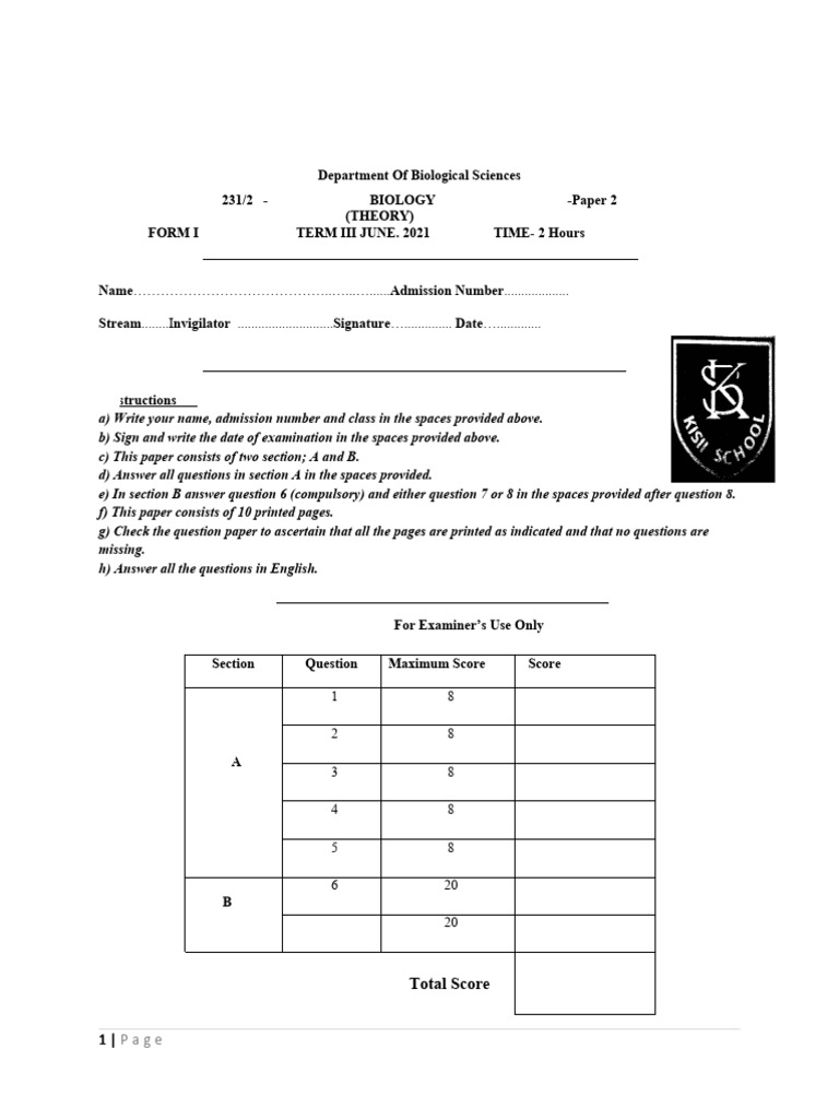 Paper 2 | PDF | Root | Tissue (Biology)