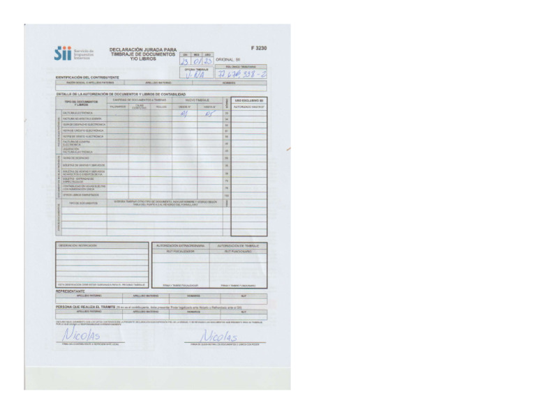 Solicitud de Folios | PDF