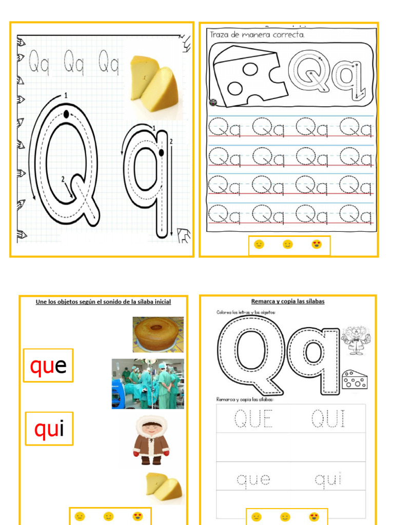 Actividades con las sílabas "que" y "qui" | PDF