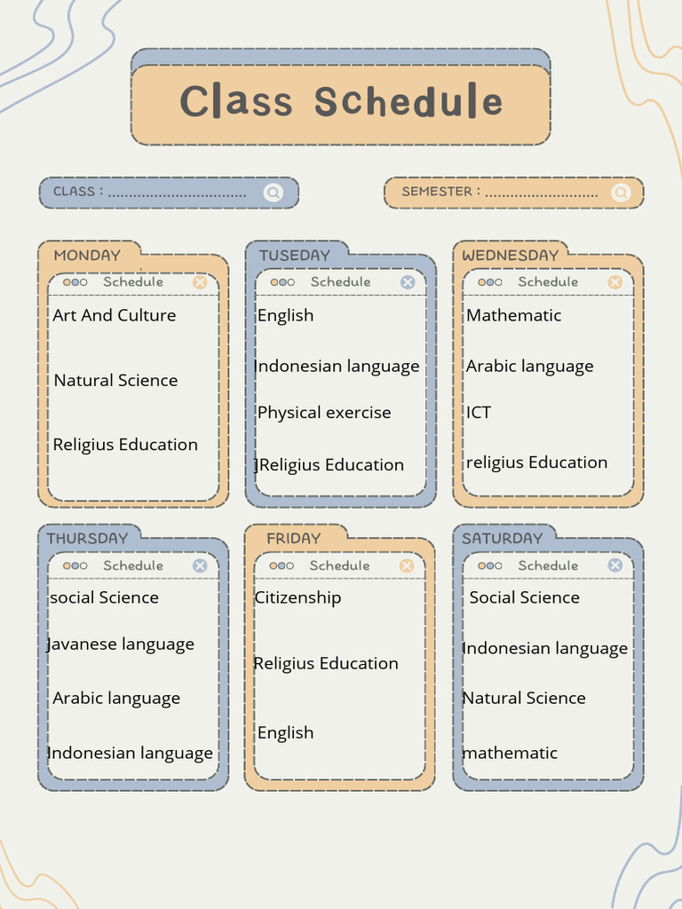 Class Schedule | PDF