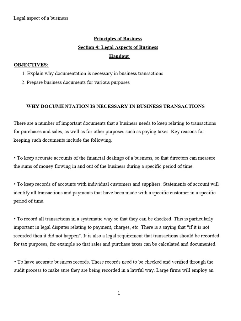 Unit 4 - Business Documentation Handout2 | PDF | Invoice | Audit