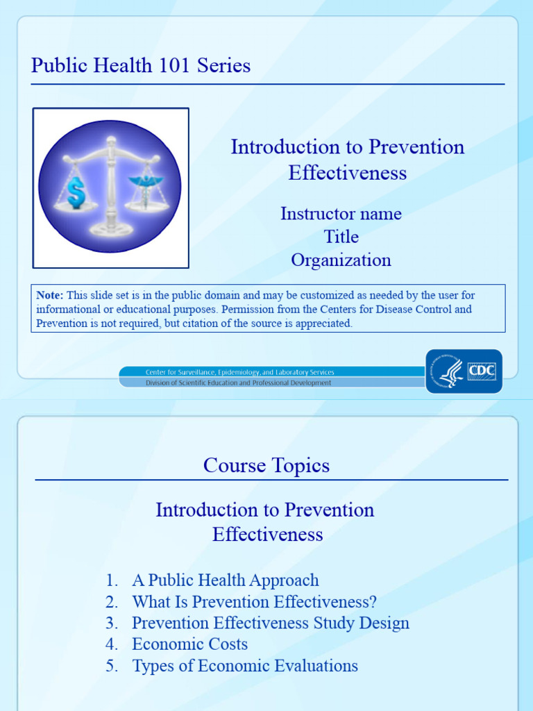Introduction To Prevention Effectiveness | PDF | Preventive Healthcare ...