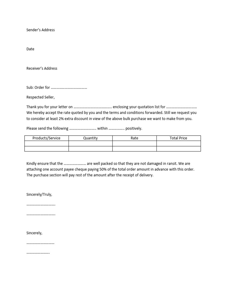 Order Letter | PDF
