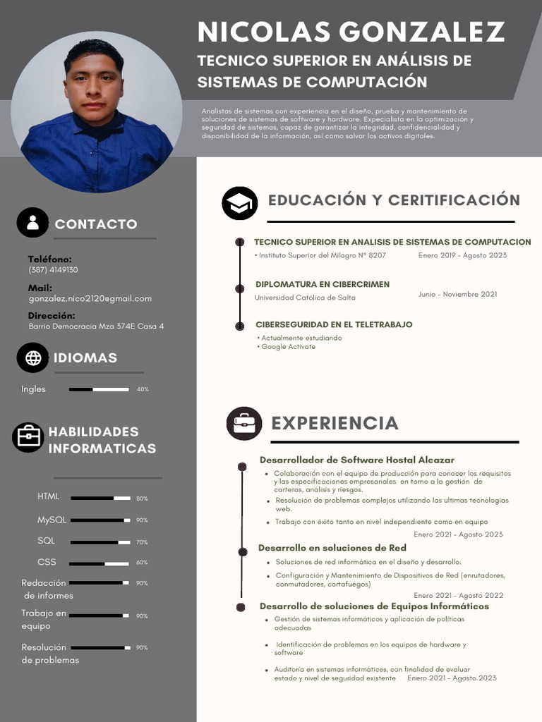 Currículum Programador Moderno Turquesa | PDF | Informática | Software