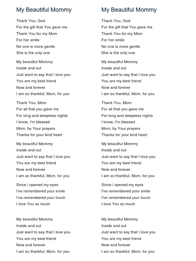 My Beautiful Mommy | PDF