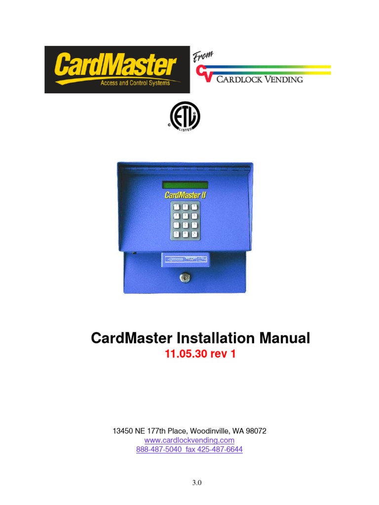 Fuel Station Cardlock Installation Manual | PDF | Alternating Current ...