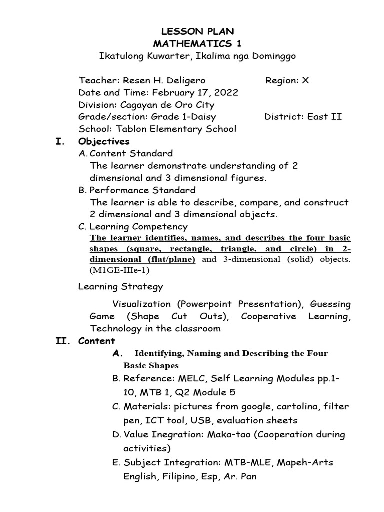 Grade 1 COT 1 Math 1 Q3 Module 5 | PDF