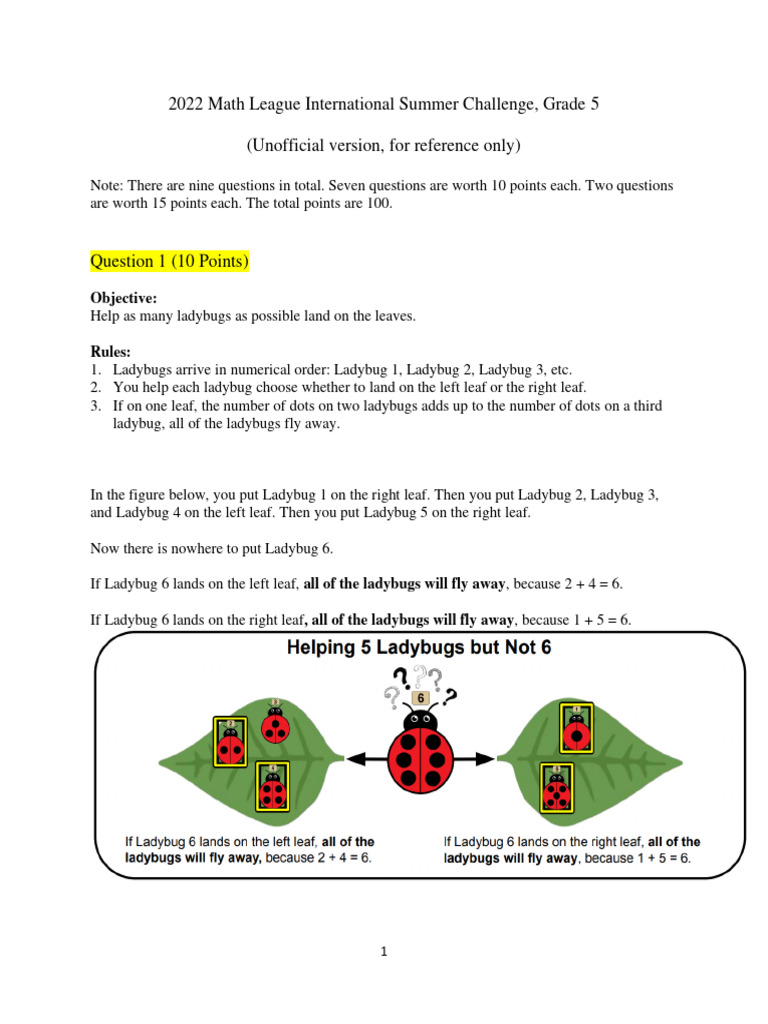 Grade 5 Math Challenge Problems | PDF | Triangle | Weight