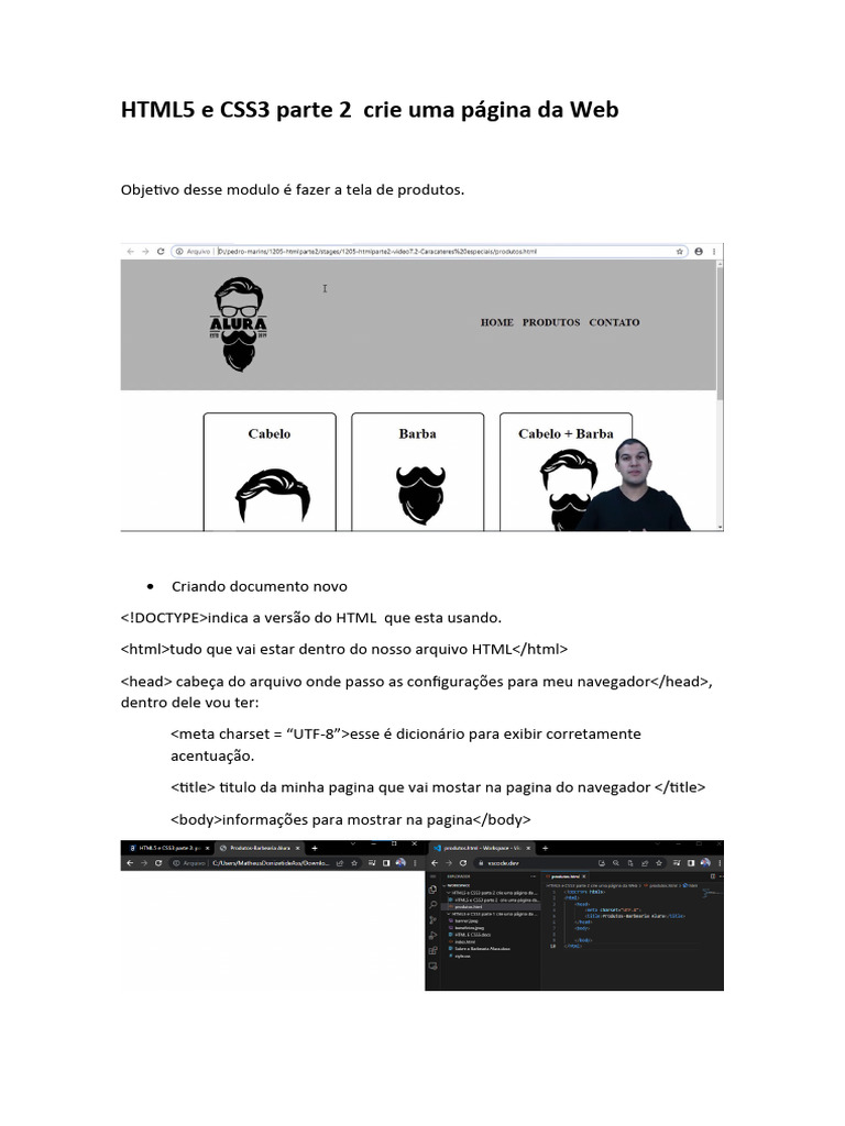 HTML5 e CSS3 Parte 2 Crie Uma Página Da Web | PDF | Html | Informática HTML5 e CSS3 Parte 2 Crie Uma Página Da Web | PDF | Html | Informática