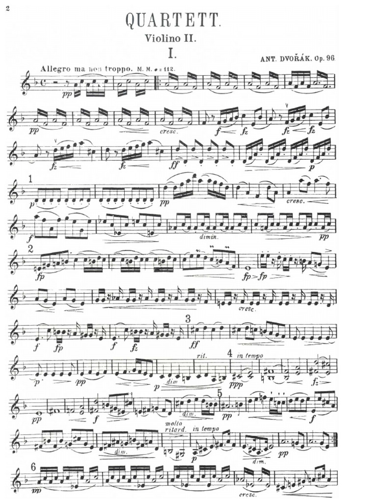 Dvorak - American - Violin 2 | PDF