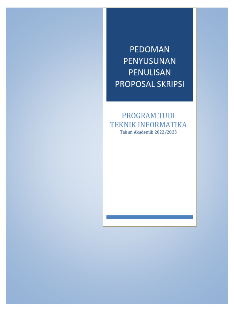 Format Proposal Skripsi Prodi TI | PDF