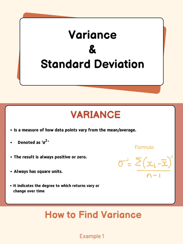 Variance and Standard Deviation | PDF