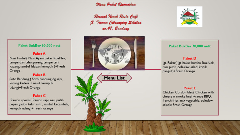 Menu Paket BukBer 2024 | PDF
