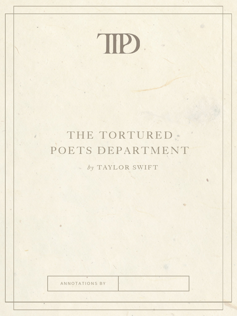 TTPD Booklet | PDF | Toys